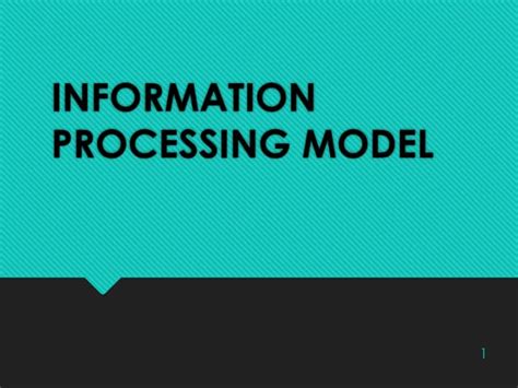 Information Processing Model Pptx