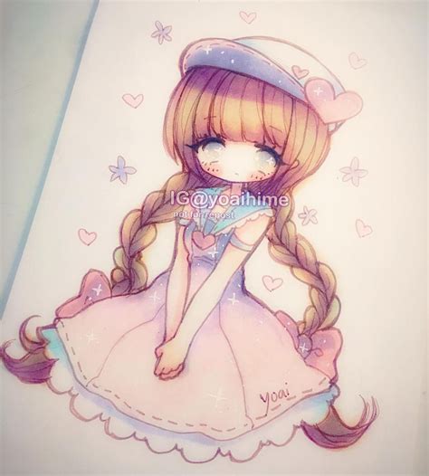 Картинки для срисовки милые девочки аниме легкие