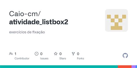 Github Caio Cmatividadelistbox2 Exercícios De Fixação