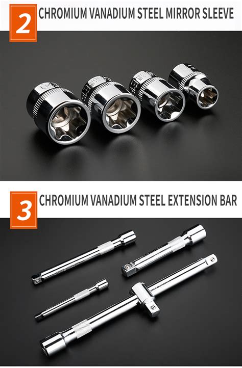 46pcs Professional Spanner Socket Set 14inch Screwdriver Ratchet Wren Electronic Pro