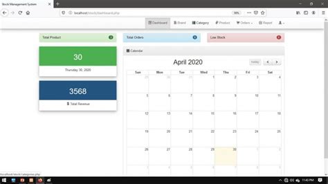 Stock Management System In Php Sourcecodester