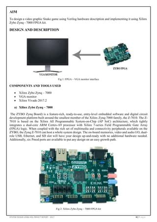 Snake Game On FPGA In Verilog PDF PC Games Video Gaming