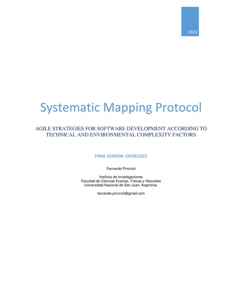 Pdf Systematic Mapping Protocol Agile Strategies For Software