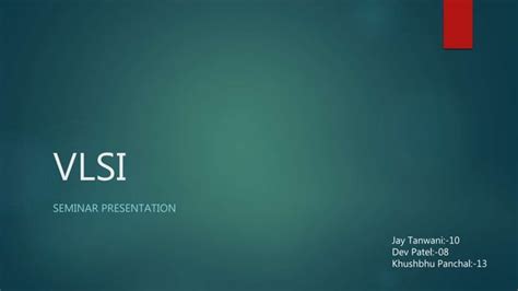 Vlsi Presentation Sbt Pptx