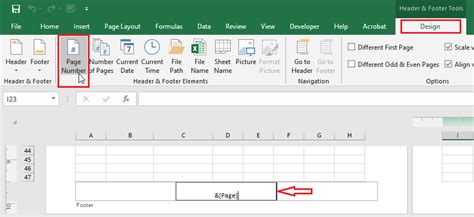 how to insert page numbers in excel overall money