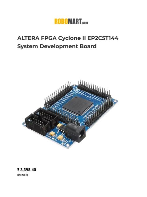 Altera Fpga Cyclone Ii Ep2c5t144 System Development Board Pdf Computers