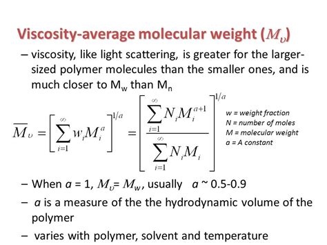 Viscosity Average Molecular Weight