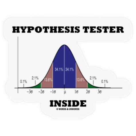 Hypothesis Tester Inside Bell Curve Humor Stickers Sold By Naveen Kumar Sku 25811271