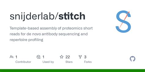 GitHub Snijderlab Stitch Template Based Assembly Of Proteomics Short Reads For De Novo