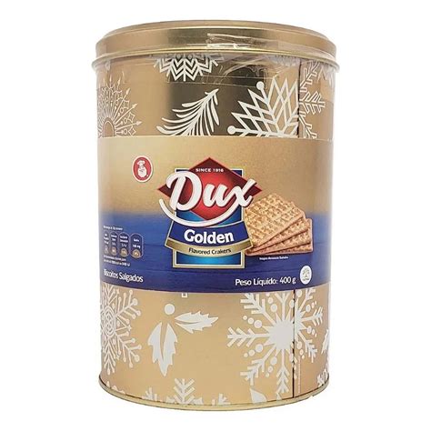 Biscoito Crackers Dux Golden Lata Edição Festas 400g Loreto Store
