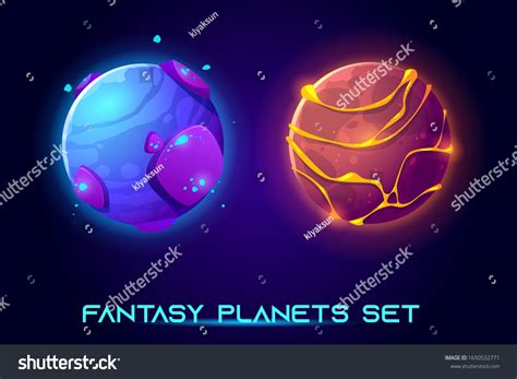 Fantasy Space Planets Ui Galaxy Game Stock Vector Royalty Free 1650532771 Shutterstock