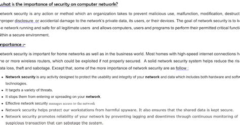 network security and it s importance