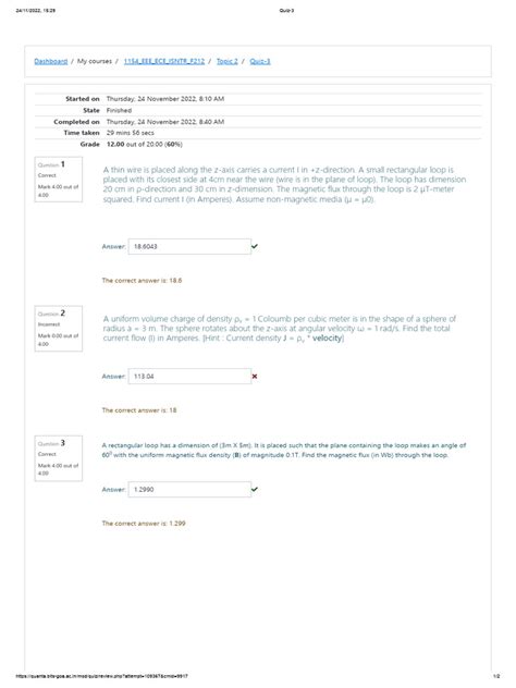 Quiz 3 Pdf Magnetic Field Flux