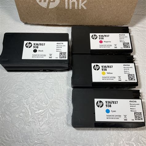 Genuine Hp Ink Cartridge Set Black Cyan Magenta Yellow Exp New Ebay