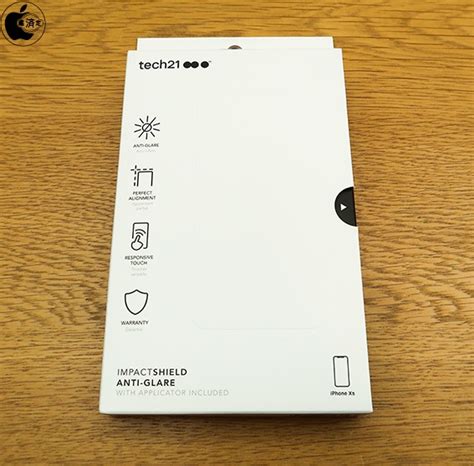 Apple Store、英tech21のiphone Xs用衝撃吸収画面保護フィルム「tech21 Impact Shield Anti