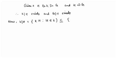 SOLVED Assume G Is Connected And H G A Definable Subgroup Show That The Left Coset Space G H