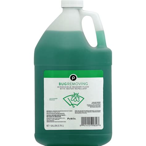 Publix Windshield Washer Fluid With Water Repellent Bug Removing