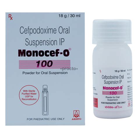 Monocef O 100 Mg Suspension Uses Dosage Side Effects Price