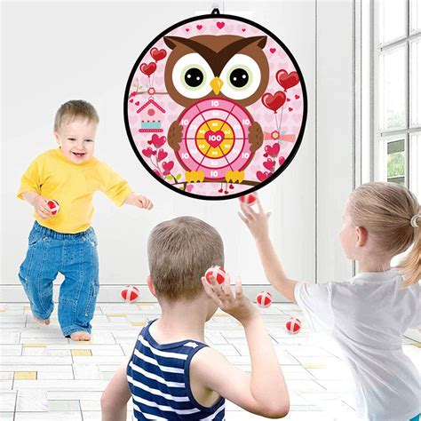 valentines day game dart board 26in owl dart board with 6 sticky balls