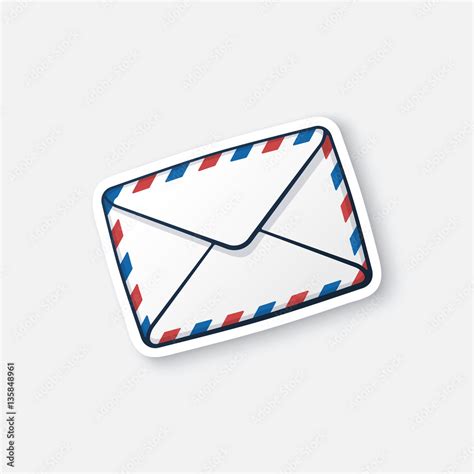 Vector Illustration Closed White Mail Envelope Not Read Incoming