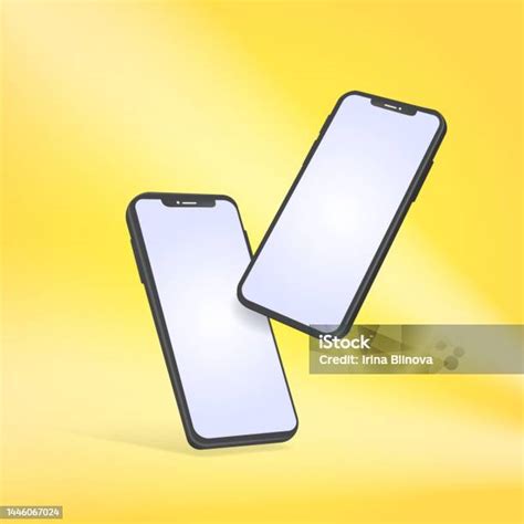 현실적인 스마트 폰 모형 프레젠테이션 템플릿에 대한 장치 Ui Ux 모형입니다 빈 디스플레이 격리 된 템플릿 전화 다른 각도