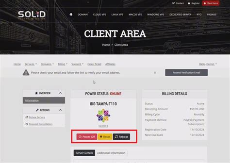 How To Power Onoff Reboot Or Reset Your Dedicated Server Solidvps