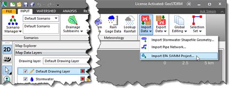 Importing An EPA SWMM Project CivilGEO Knowledge Base