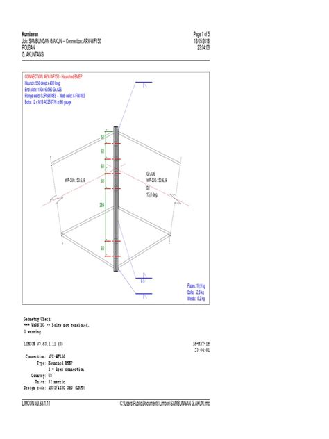 Sambungan Apx Wf150 Pdf Beam Structure Screw