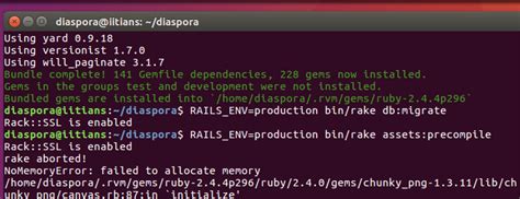 Update Fails With Out Of Memory Errors Podmin Support Diaspora Discourse