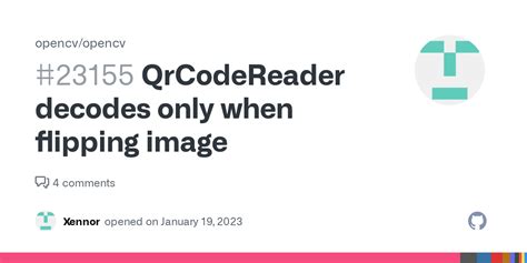 QrCodeReader Decodes Only When Flipping Image Issue 23155 Opencv