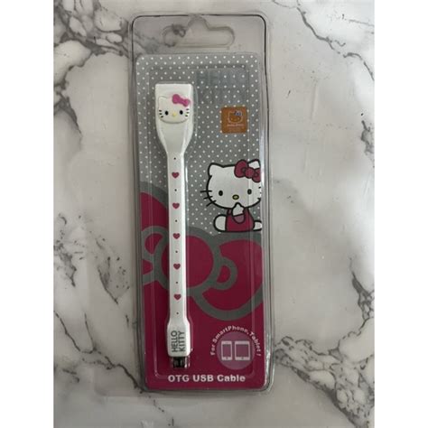Hello Kittyusb 轉 Type Micro Usb 安卓 Otg 轉接頭 手機 平板 蝦皮購物