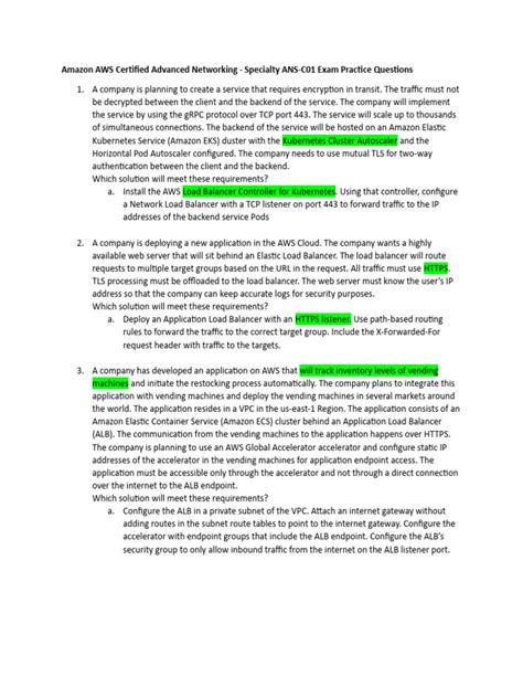 Amazon Aws Certified Advanced Networking Pdf Domain Name System