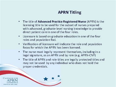 Consensus Model For APRN Regulation Licensure Accreditation Certification