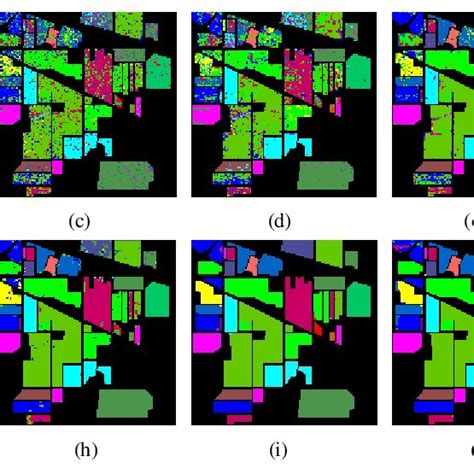 Classification Maps On The Indian Pines Dataset A Ground Truth B Download Scientific