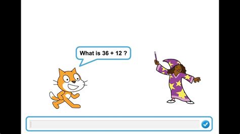 Programming With Scratch Lesson 41 Math Minute With More Math Youtube