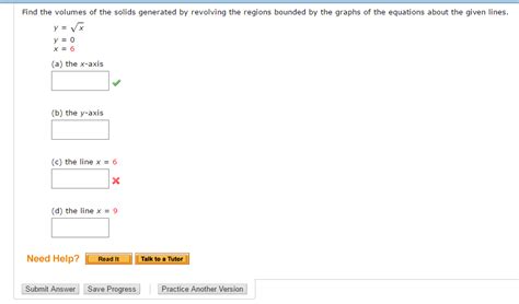 Solved Find The Volumes Of The Solids Generated By Revolving