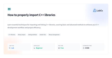How To Properly Import C Libraries Labex