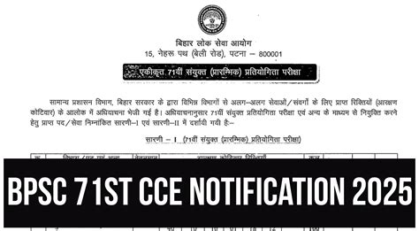 BPSC St CCE Notification Apply For Posts