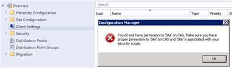 FIX SCCM Default Client Settings Issue With SCCM Security Role Infra