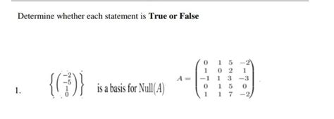 Solved Determine Whether Each Statement Is True Or False Chegg