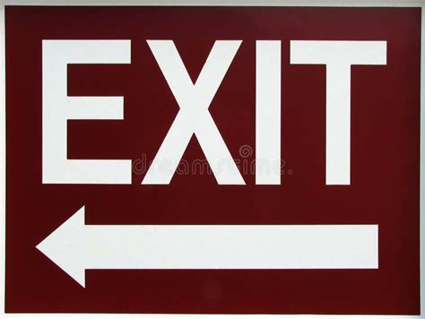 Exit Sign With Left Arrow Stock Image Image Of Down Exit 640025