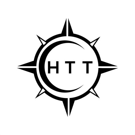 Htt Abstract Technology Circle Setting Logo Design On White Background