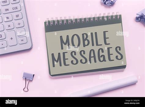 Sign Displaying Mobile Messages Business Approach The Act Of Composing And Sending Electronic