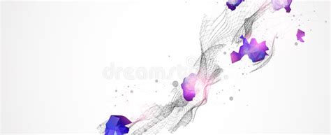 Abstract Plexus Vector Glowing Particles Dynamic Flow Stock Vector Illustration Of Science