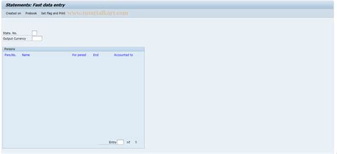 PM12 SAP Tcode Statements Fast Entry
