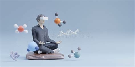 Users Of Vr Goggles And Molecular Science Images Virtual Reality Display Ar Glasses Dna
