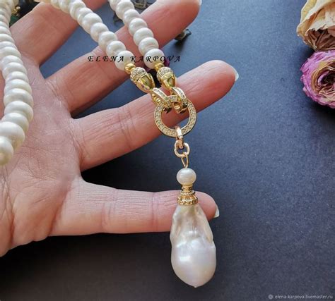 Колье с жемчугом барокко купить подарки в интернет магазине на Ярмарке Мастеров Колье Санкт