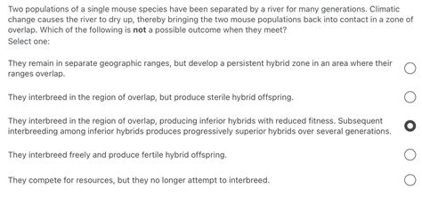 Solved Two Populations Of A Single Mouse Species Have Been