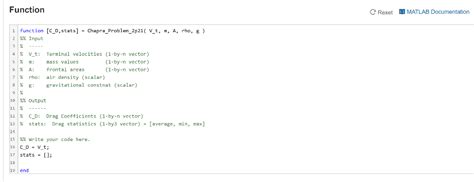 Function C Reset Matlab Documentation Function Cd