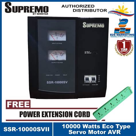 Supremo Servo Avr 10000 Watts Eco Type Ssr 10000svii Over Low Voltage